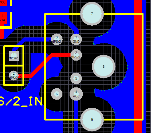 ps2键盘接线图,ps2鼠标四线接线图_大山谷图库