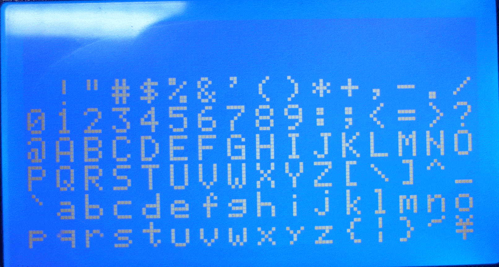 庆祝开坛，放5*7 ASCII点阵图 (amobbs.com 阿莫电子技术论坛)