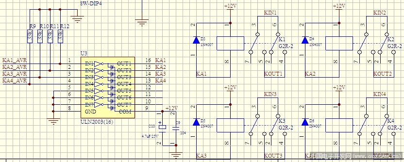 uln2003应用电路图,uln2003,uln2003a_大山谷图库
