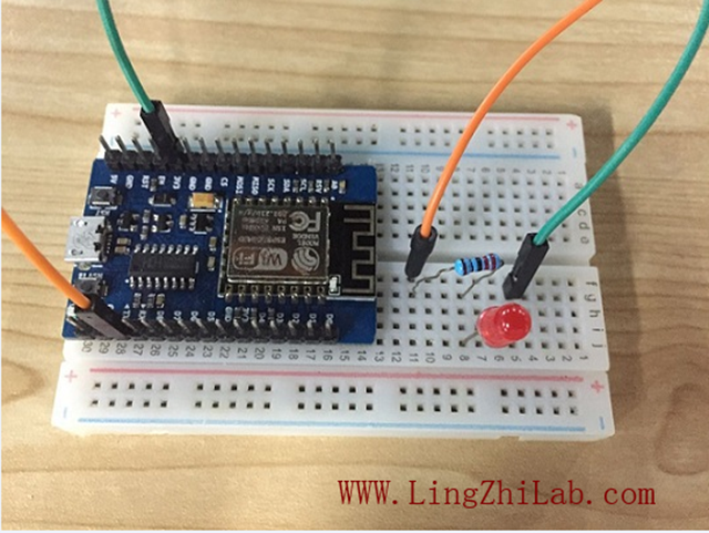 【零知esp8266教程】快速入门2 点亮外部led灯 阿莫电子论坛 东莞阿莫电子网站 